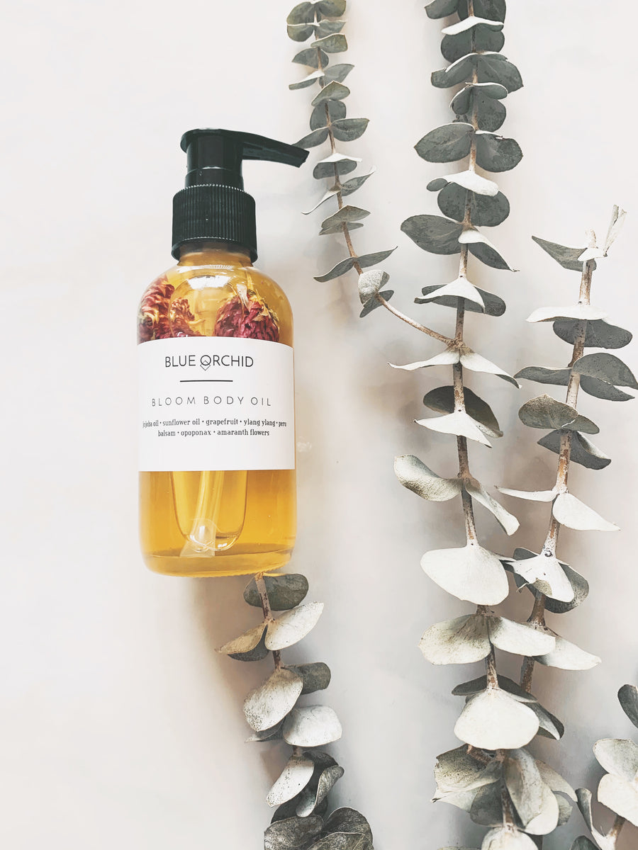 BLOOM BODY OIL – Blue Orchid Collection | Raw + Simple Artisan Apothecary